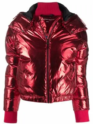 Perfect Moment Metallic Puffer Coat