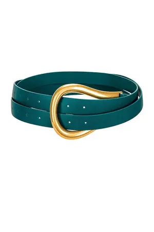 Bottega Veneta Leather Belt - Mallard & Gold