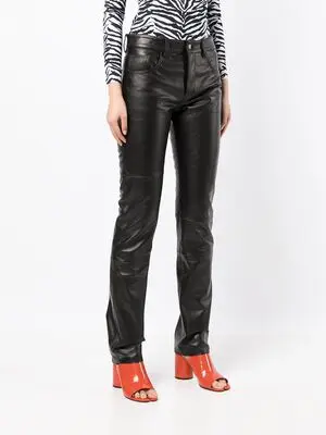 MAISON MARGIELA Straight-leg Leather Trousers