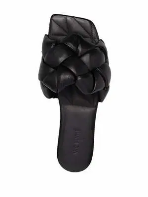VIC MATIE Square-toe Leather Sandals