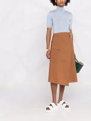 Woolrich Poplin A-line Midi Skirt