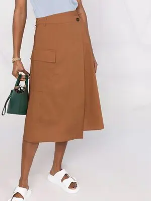 Woolrich Poplin A-line Midi Skirt