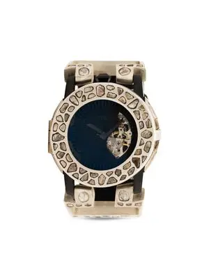 PARTS OF FOUR X Fob Paris R84 Mega-pavé Watch - Black