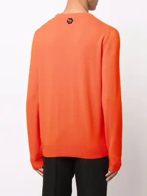 Philipp Plein Skull Print Sweater - Orange