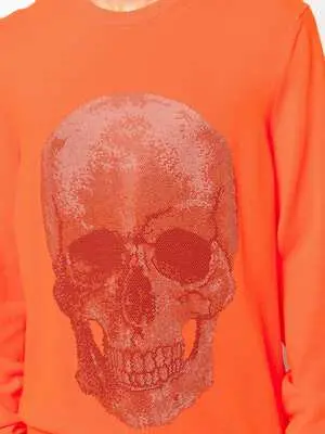 Philipp Plein Skull Print Sweater - Orange