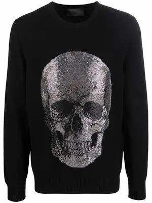 PHILIPP PLEIN Iconic Skull Cashmere Sweater