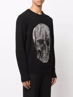 Philipp Plein Iconic Skull Cashmere Sweater