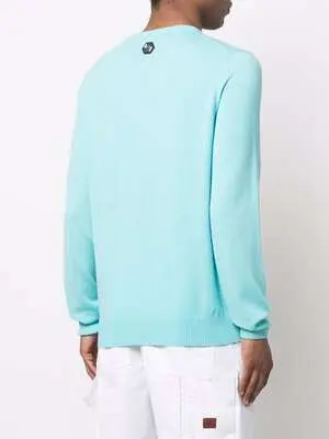 Philipp Plein Skull Print Sweater - Blue