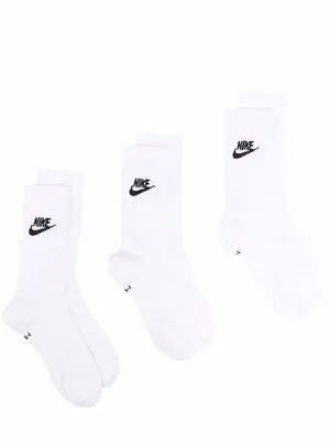 Nike Three-pack Logo Crew Socks - White