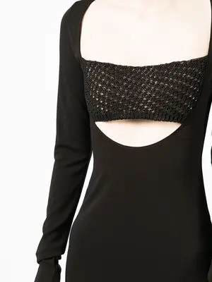 1017 Alyx 9sm Bandeau-panel Macramé Knit Dress
