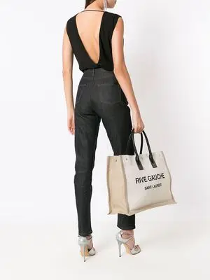 Saint Laurent Rive Gauche Tote Bag - Neutrals