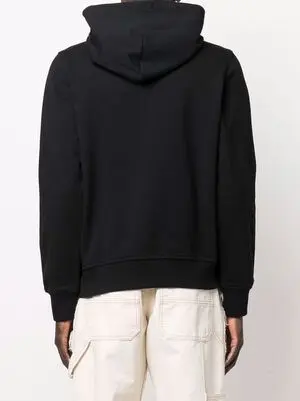 DIESEL® S-ginn-hood-d Hoodie With Logo Appliqu - Black
