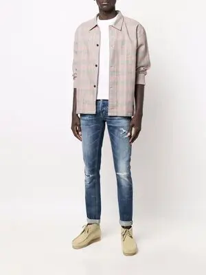 DONDUP George Distressed Organic Cotton Jeans - Blue