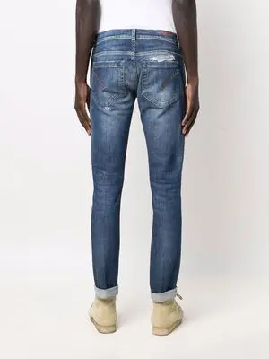 DONDUP George Distressed Organic Cotton Jeans - Blue