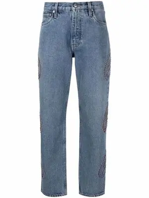 Etro Rhinestone-embellished Paisley Jeans