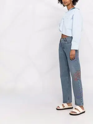 Etro Rhinestone-embellished Paisley Jeans