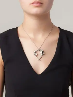 SHAUN LEANE Sterling Silver 'cherry Blossom' Diamond Necklace - Metallic