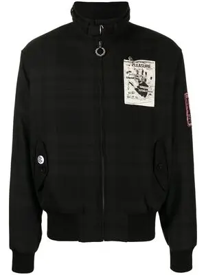 Raf Simons X Fred Perry Graphic-Print Harrington Jacket - Black