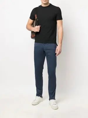 ZANONE Short-sleeved Cotton T-shirt - Black