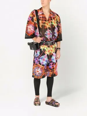 Dolce & Gabbana Printed Bermuda Shorts - Black