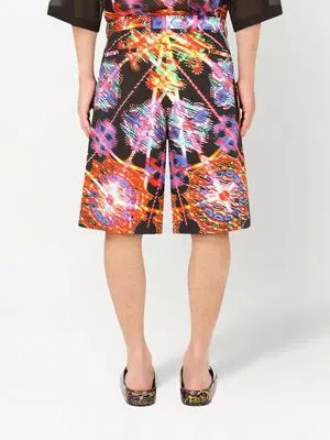 Dolce & Gabbana Printed Bermuda Shorts - Black