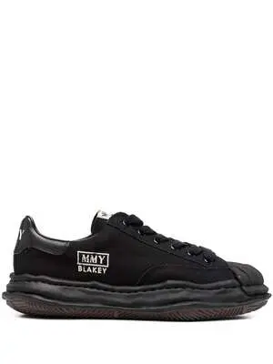 Mihara Yasuhiro Ridged-trim Low-top Sneakers - Black