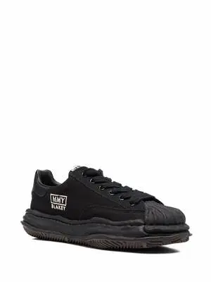 Mihara Yasuhiro Ridged-trim Low-top Sneakers - Black