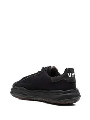 Mihara Yasuhiro Ridged-trim Low-top Sneakers - Black