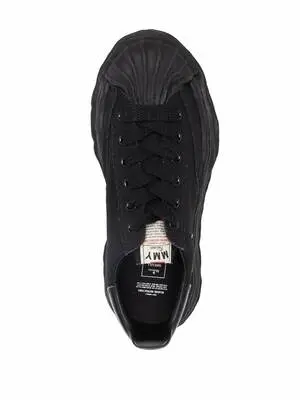 Mihara Yasuhiro Ridged-trim Low-top Sneakers - Black