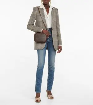 Saint Laurent Tribute 85 Leather Sandals - Beige