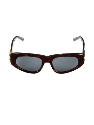 Balenciaga 53mm Narrow Sunglasses Avana