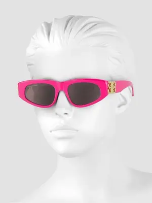 Balenciaga 53mm Narrow Sunglasses - Pink