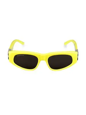 Balenciaga 53mm Narrow Sunglasses Yellow