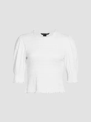 Veronica Beard Langston Smocked Top