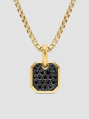 David Yurman Roman Amulet In 18k - Black Diamond