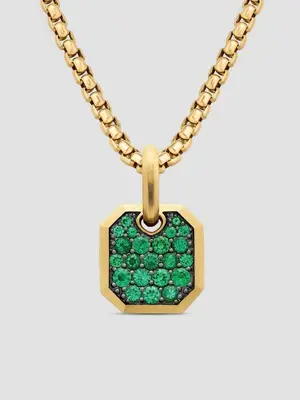 David Yurman Roman Amulet In 18k - Emerald