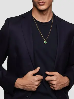 David Yurman Roman Amulet In 18k - Emerald