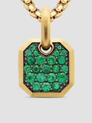 David Yurman Roman Amulet In 18k - Emerald