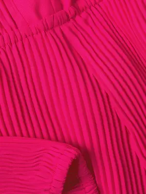 MILLY Liv Pleated Belted Minidress - Milly Pink