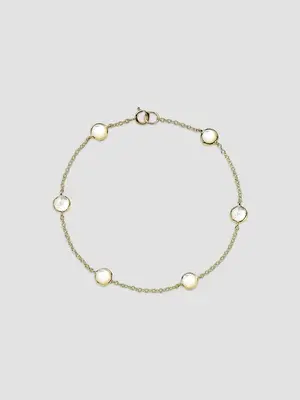 Ippolita 18k Green & Mother-of-pearl Station Bracelet - Gold