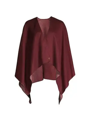 Rag & Bone Women's Reversible Crown Cashmere Poncho - Wine - Wine