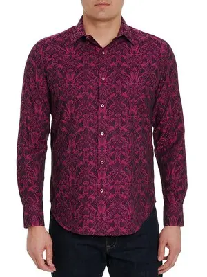 Robert Graham Highland Woven Shirt Berry