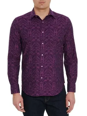 Robert Graham Highland Woven Shirt Burgundy