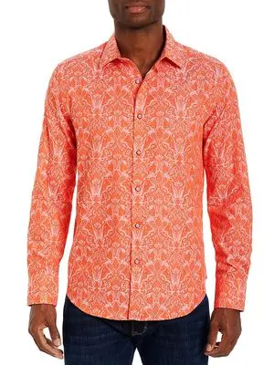 Robert Graham Highland Woven Shirt Coral