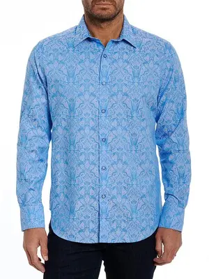 Robert Graham Highland Woven Shirt Light Blue