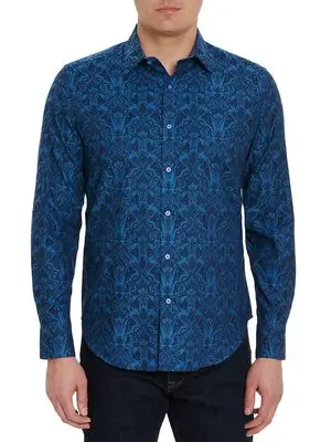 Robert Graham Highland Woven Shirt Sapphire