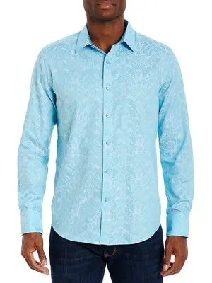 Robert Graham Highland Woven Shirt Seafoam