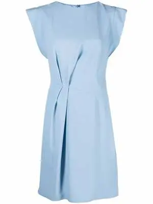 Alberta Ferretti Gathered Detailing Minidress - Blue