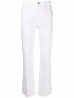 Brunello Cucinelli Turn-up Hem Flared Jeans - White