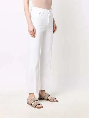 Brunello Cucinelli Turn-up Hem Flared Jeans - White
